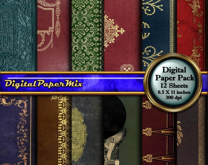 Vintage Green Digital Paper, Green Digital Paper Pack Background ...