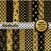 Black Gold Digital Paper, Embossed Digital Paper Backgrounds, Printable ...