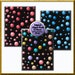 Multi Color Polka Dots Digital Paper, Digital Paper Black Background ...