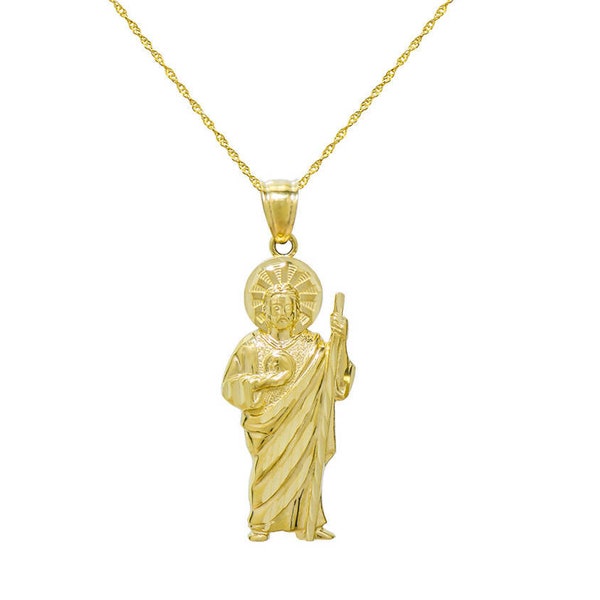 14k San Judas Pendant - Etsy