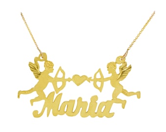 14K Authentic Yellow Gold Personalized Name Plate - Etsy