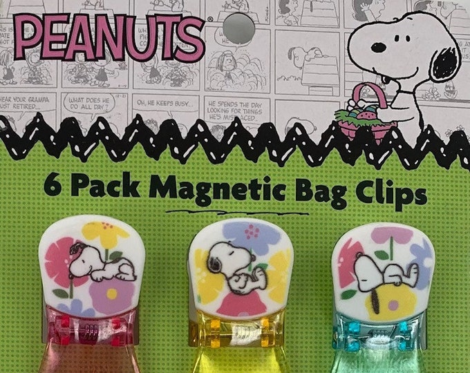 Peanuts Snoopy Spring Flowers Magnetic Clips 6 Pack - Etsy