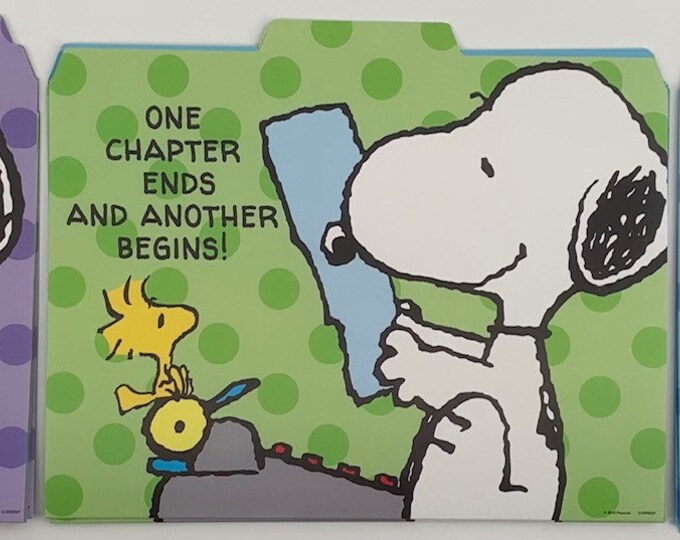 Peanuts - Snoopy and Woodstock File Folders Set of 3 - Etsy