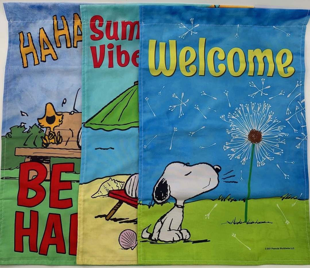 Peanuts - Snoopy Spring-summer Themed Garden Flag - Etsy