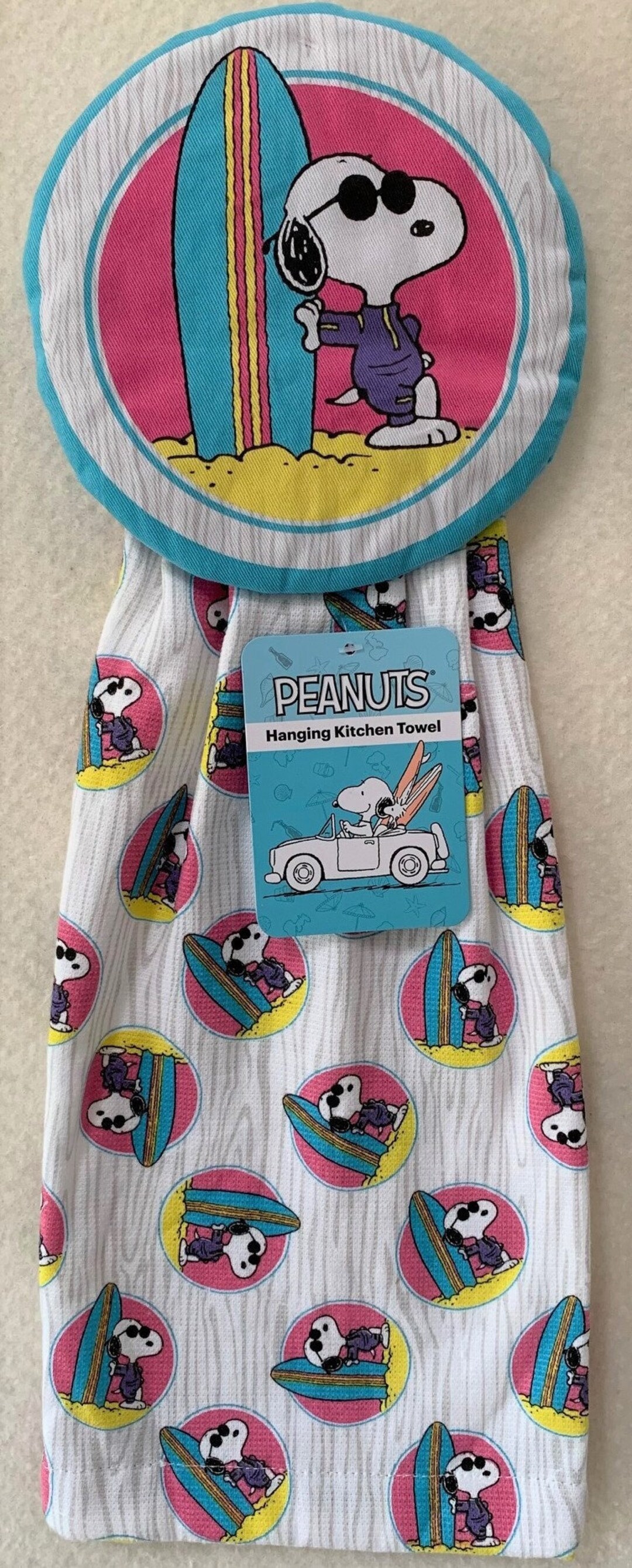 Peanuts - Joe Cool - Surfer Beagle Hanging Dish Towel - Etsy