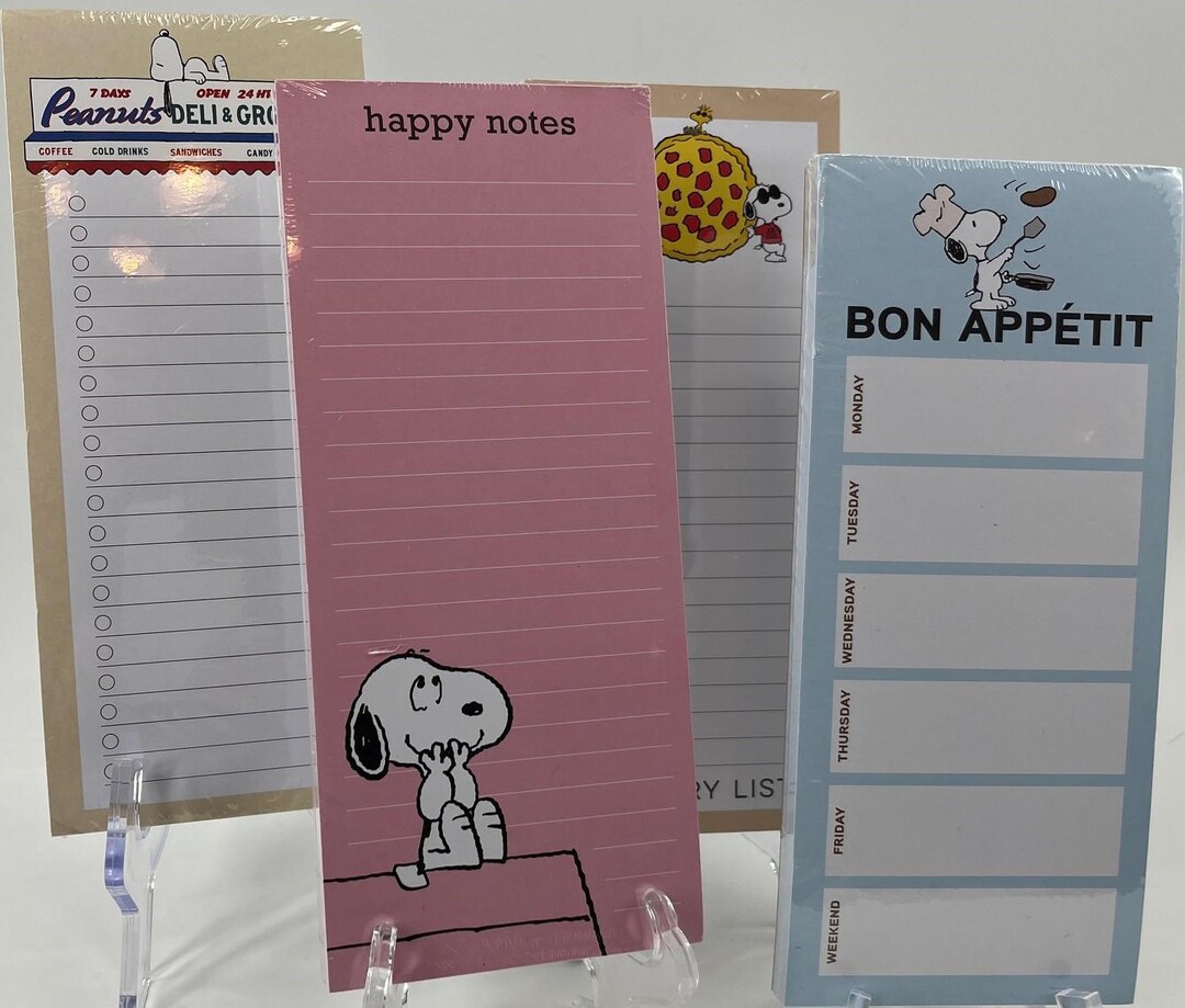 Peanuts - Snoopy Note/shopping List Pads - Etsy