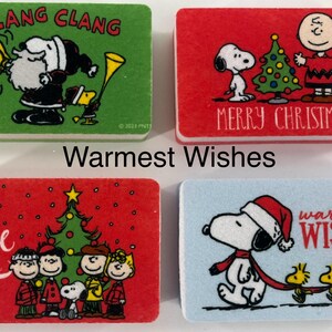 Peanuts - Snoopy Christmas Time 4 Pack Cleaning Sponges - Etsy