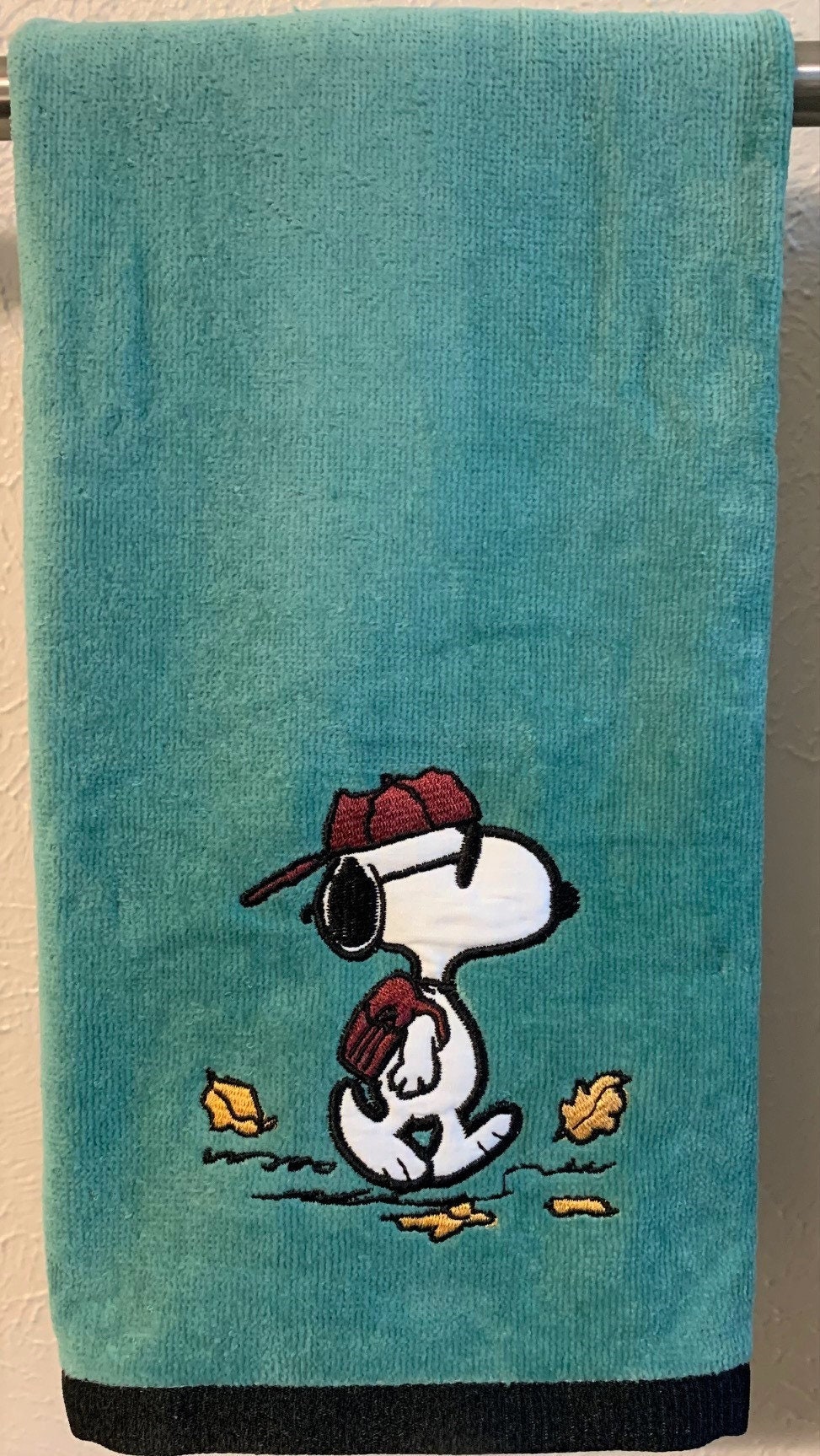 Peanuts Snoopy Fall Stroll Embroidered Hand Towel - Etsy