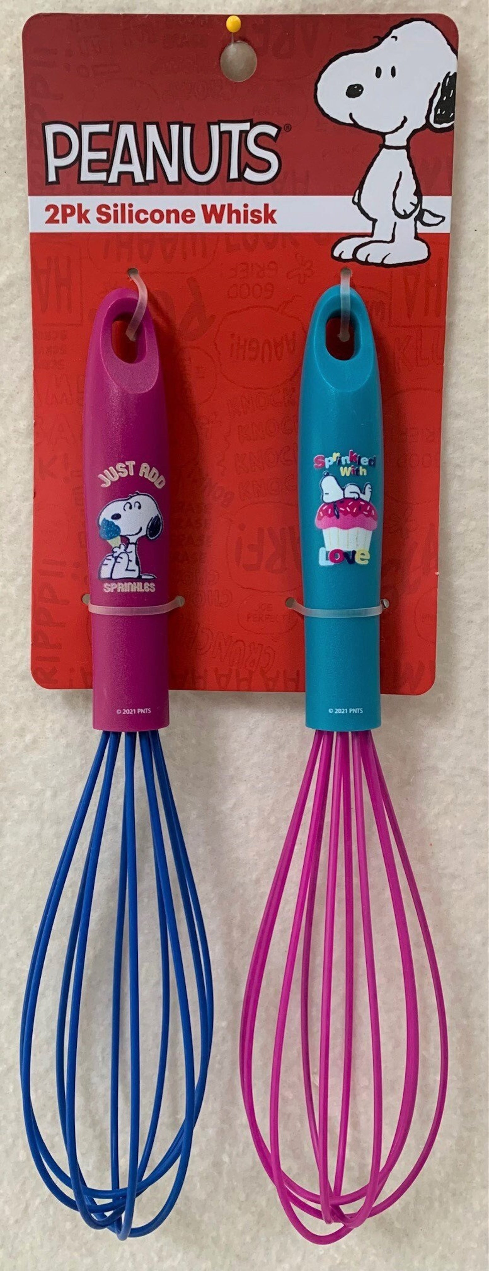 Peanuts Snoopy Just Add Sprinkles 2pk Silicone Whisk | Etsy
