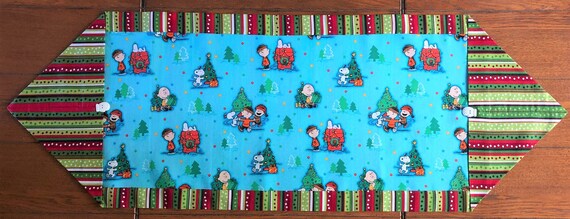 Peanuts Snoopy Christmas Table Runner | Etsy