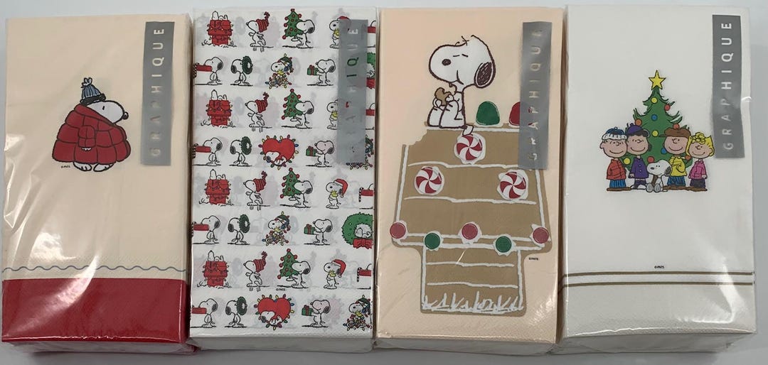 Peanuts - Snoopy Christmas Guest Napkins - Etsy