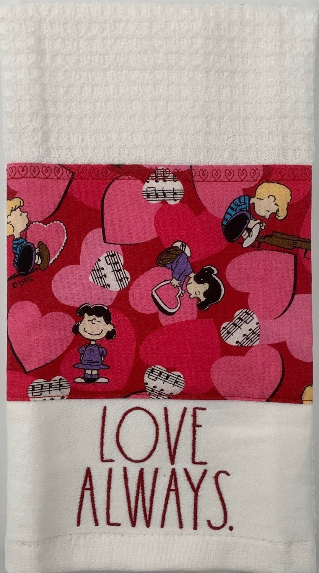 Peanuts Lucy and Schroeder Love Always Dish Towel - Etsy