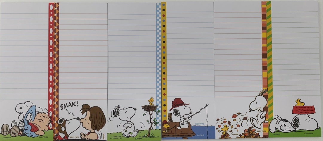 Peanuts - Snoopy Note Pad/shopping List-small - 6 Styles - Etsy