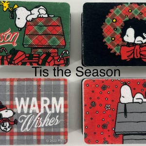 Peanuts - Snoopy Christmas Time 4 Pack Cleaning Sponges - Etsy