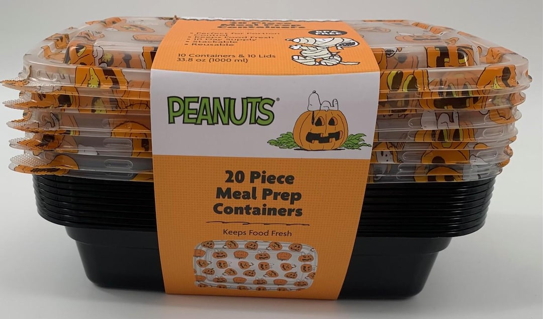 Peanuts - Snoopy Jack O Lantern 20 Piece Meal Prep Containers - Etsy
