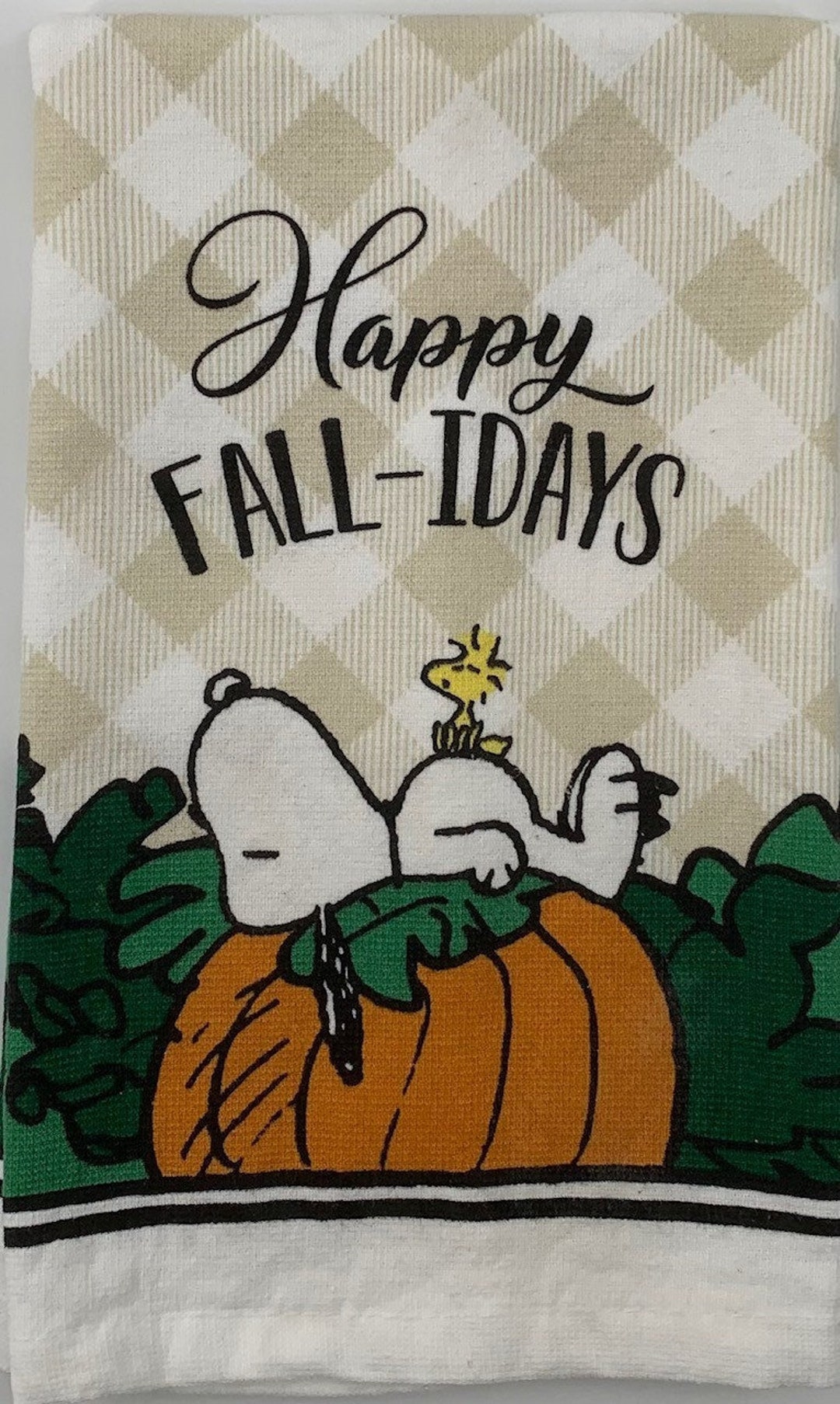 Peanuts Snoopy and Woodstock Happy Fall-idays Dish Towel - Etsy