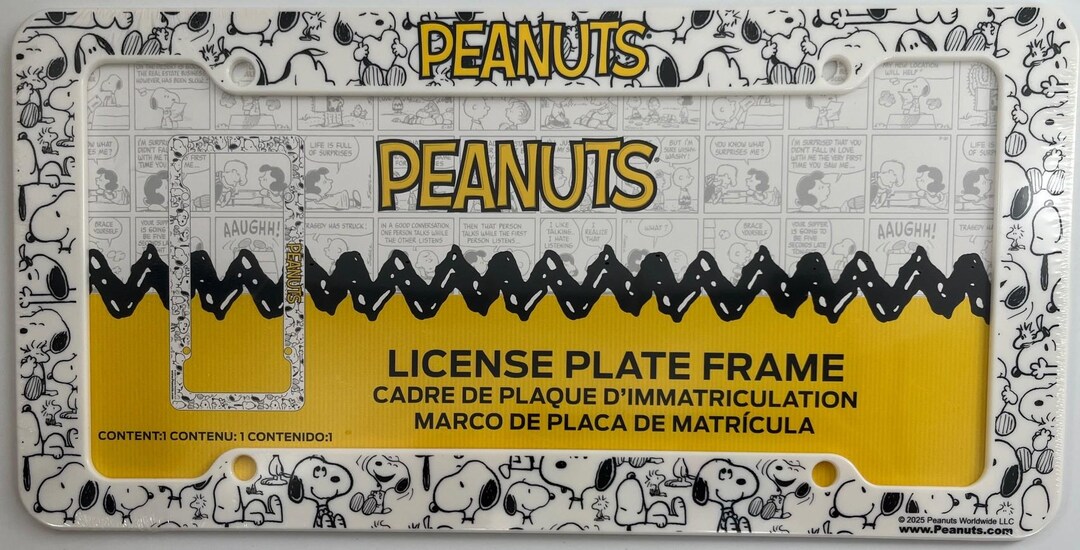 Peanuts - Snoopy License Plate Frame - Etsy