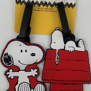 Peanuts Snoopy Bag/luggage Tags - Etsy