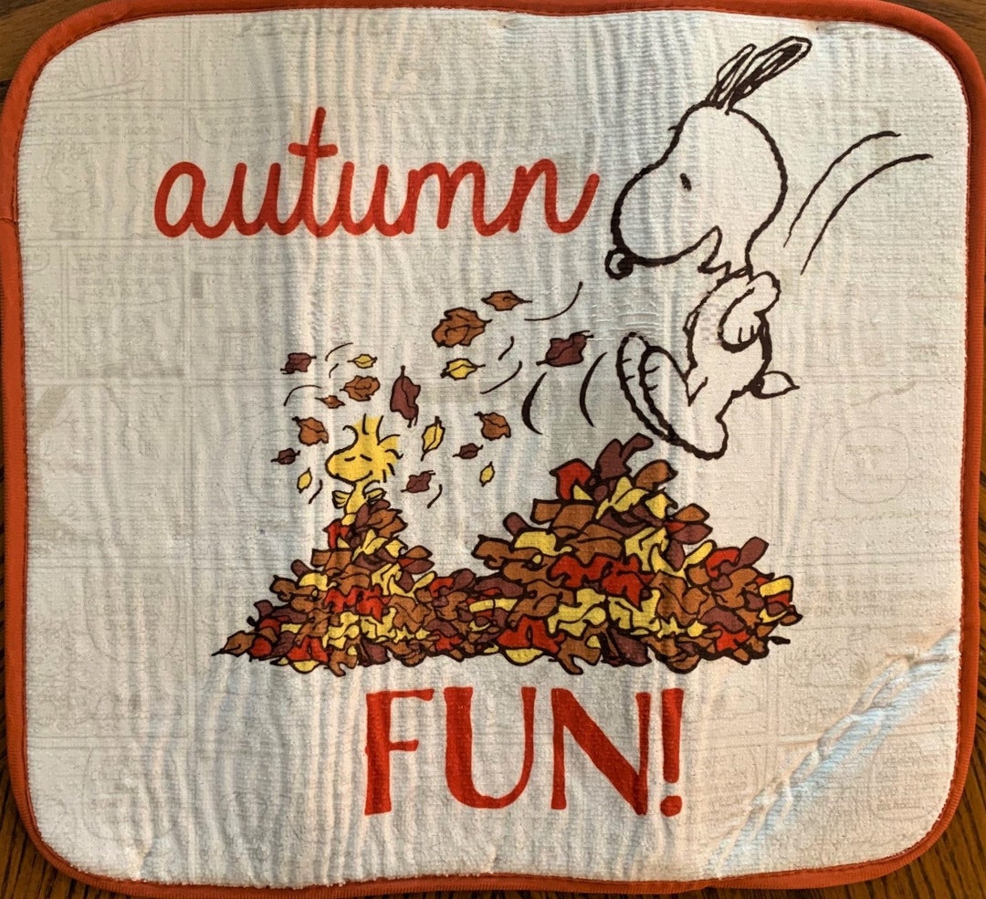 Peanuts Snoopy Autumn Fun Drying Mat - Etsy