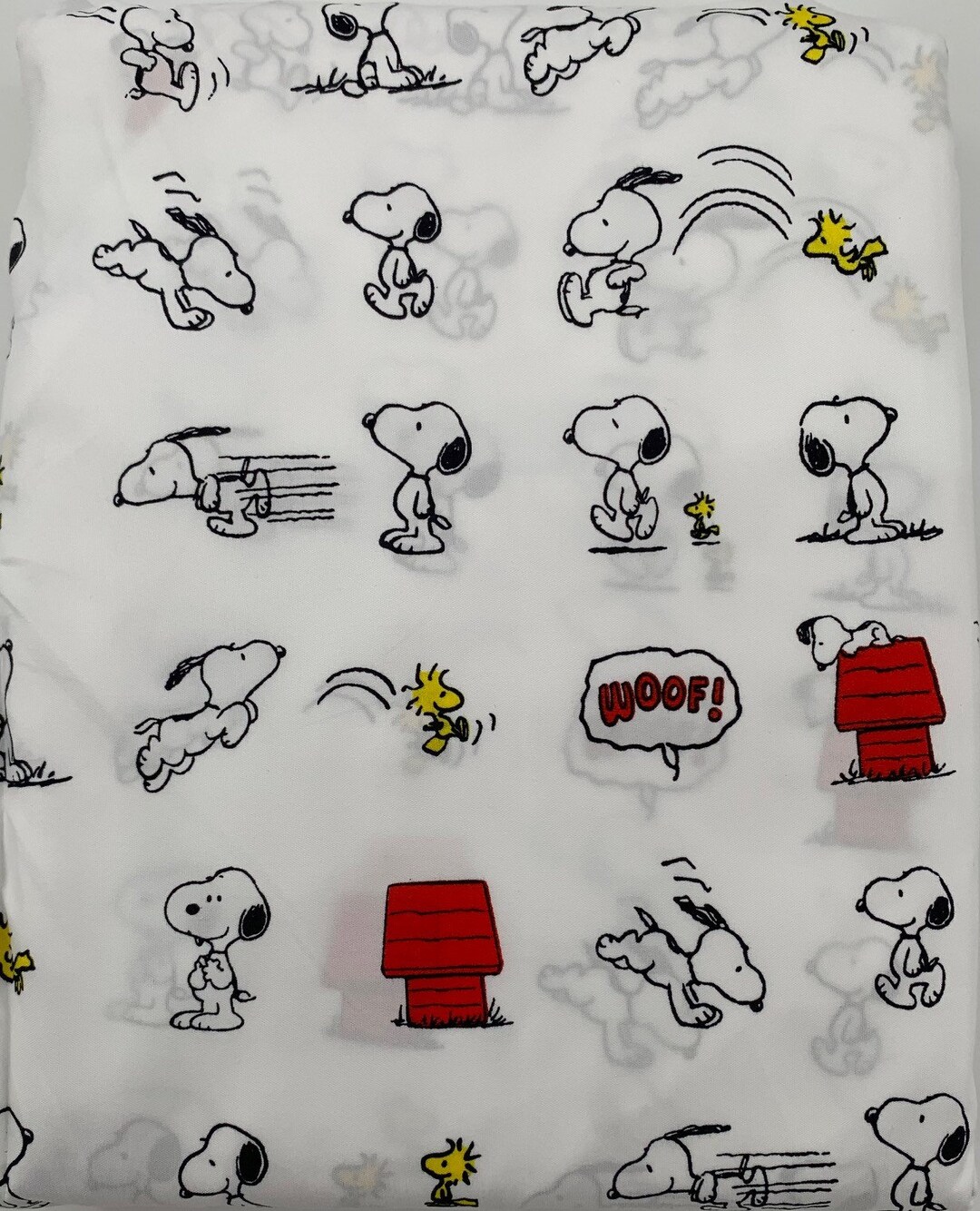 Peanuts Snoopy Woof Regular Twin Sheet Set - Etsy