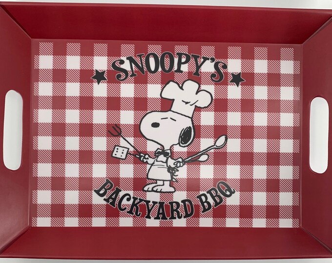 Peanuts Snoopy's Backyard BBQ Serving Tray - Etsy