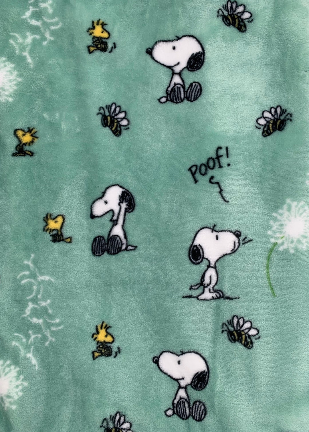 Peanuts Snoopy and Woodstock Poof Plush Throw - Etsy