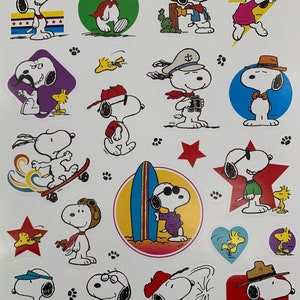 Peanuts Snoopy Personalities Sticker Sheet - Etsy
