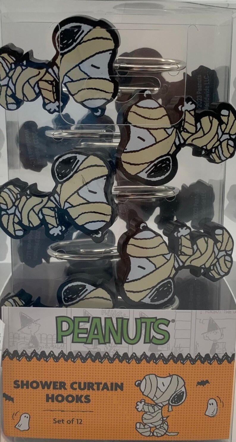 Peanuts Snoopy the Mummy Shower Curtain Rings - Etsy