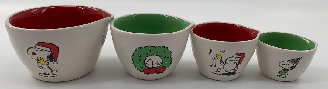 Peanuts - Snoopy Christmas Measuring Cups Set - Etsy