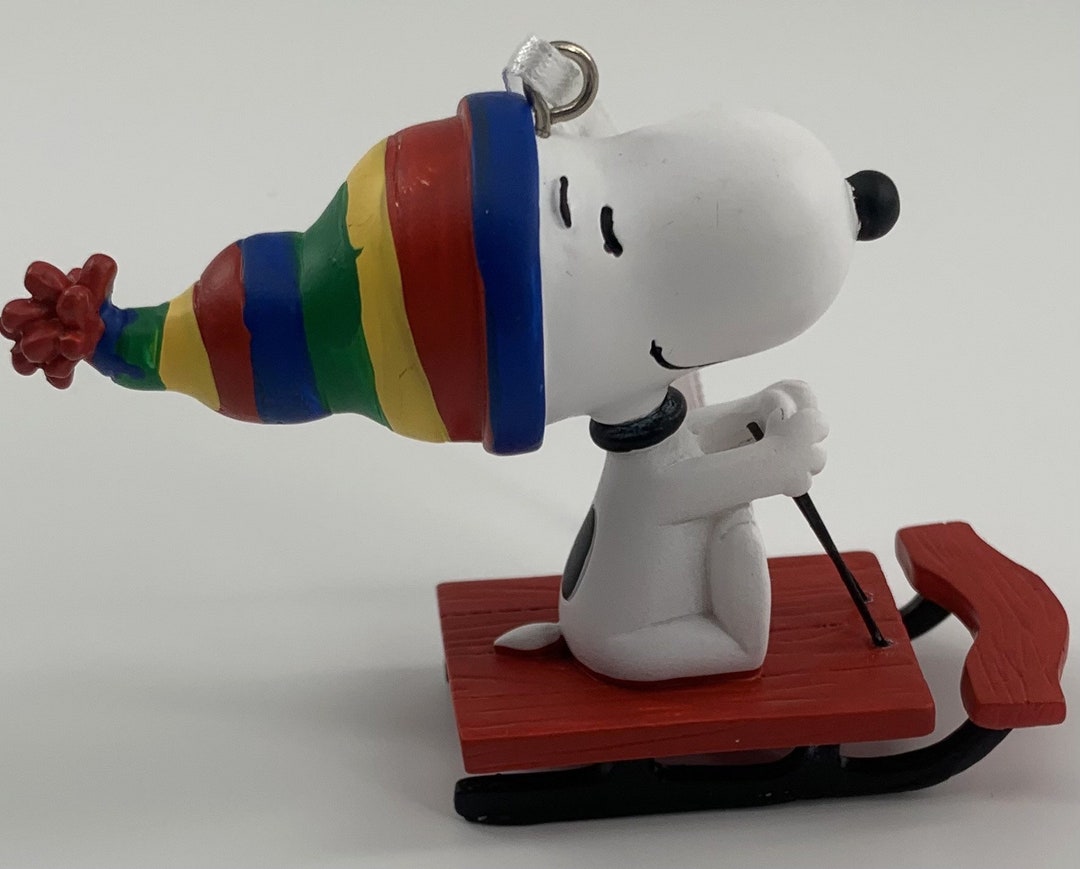 Peanuts Sledding Snoopy Hallmark Christmas Tree Ornament - Etsy