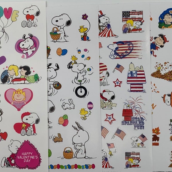 Snoopy Sticker Pack - Etsy
