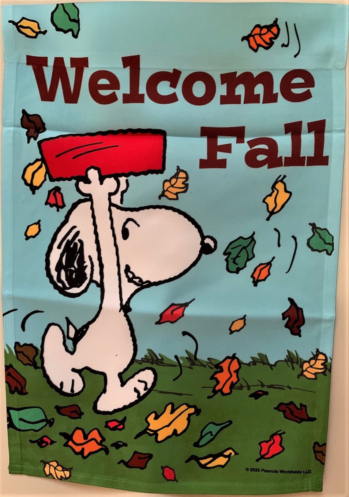 Peanuts Snoopy Welcome Fall Garden Flag - Etsy