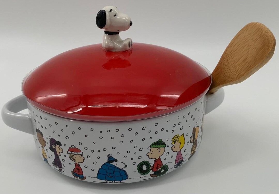 Peanuts Gang Snowfall Brie Baker Wtih Spoon - Etsy