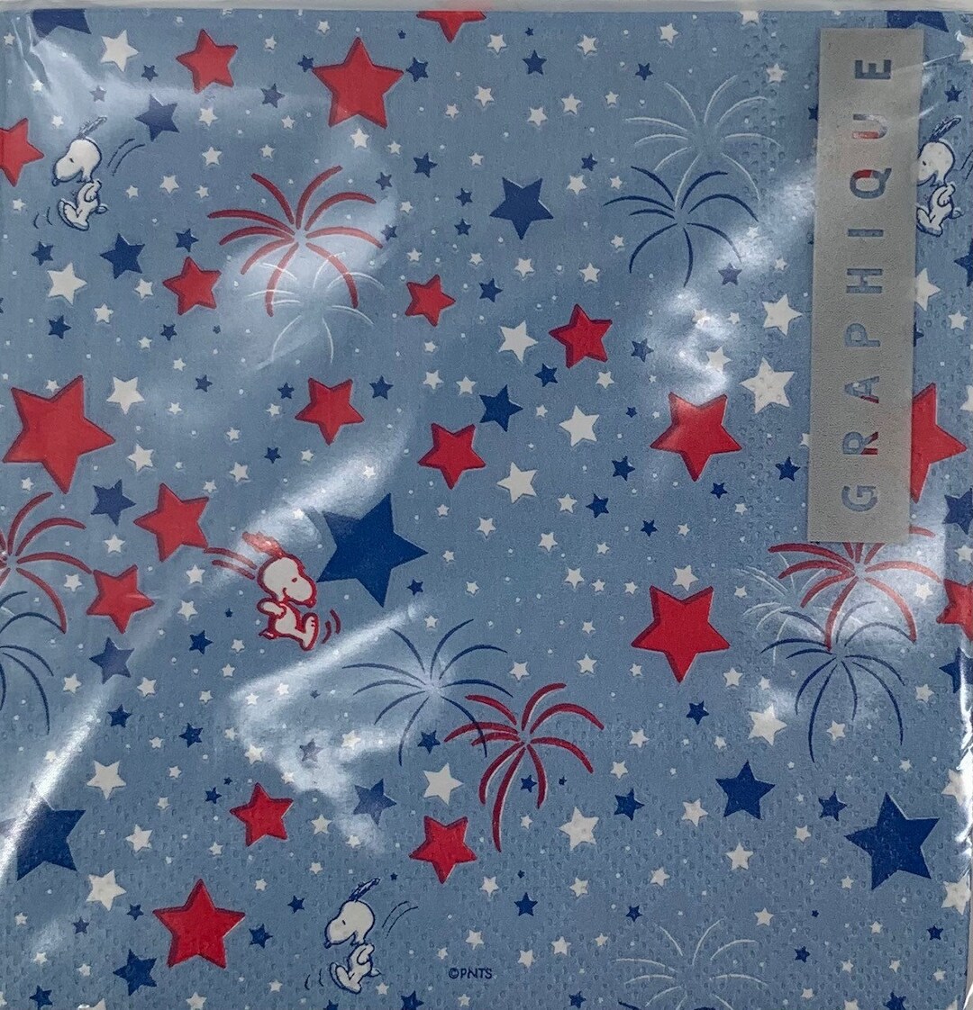 Peanuts - Snoopy Star Spangled Fun Cocktail Napkins - Etsy