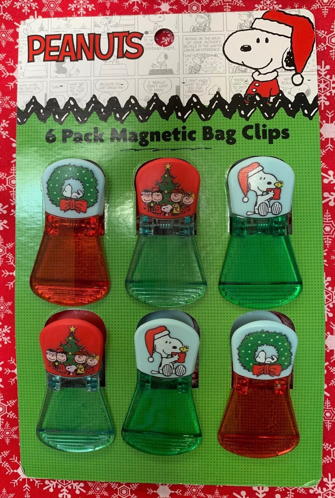 Peanuts Gang Christmas Magnetic Clips 6 Pack - Etsy