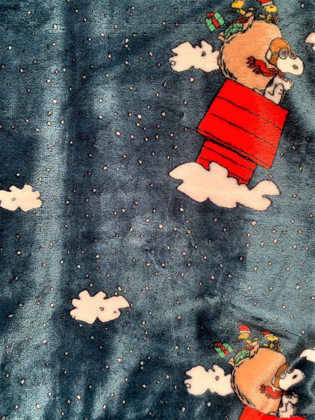 Peanuts Snoopy Flying Ace Plush Throw - Etsy
