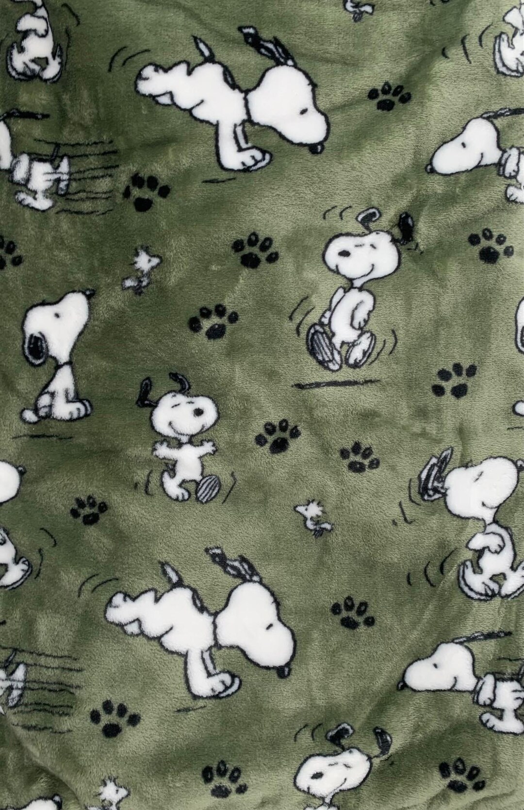 Peanuts - Snoopy on the Move Plush Throw - Green - Etsy