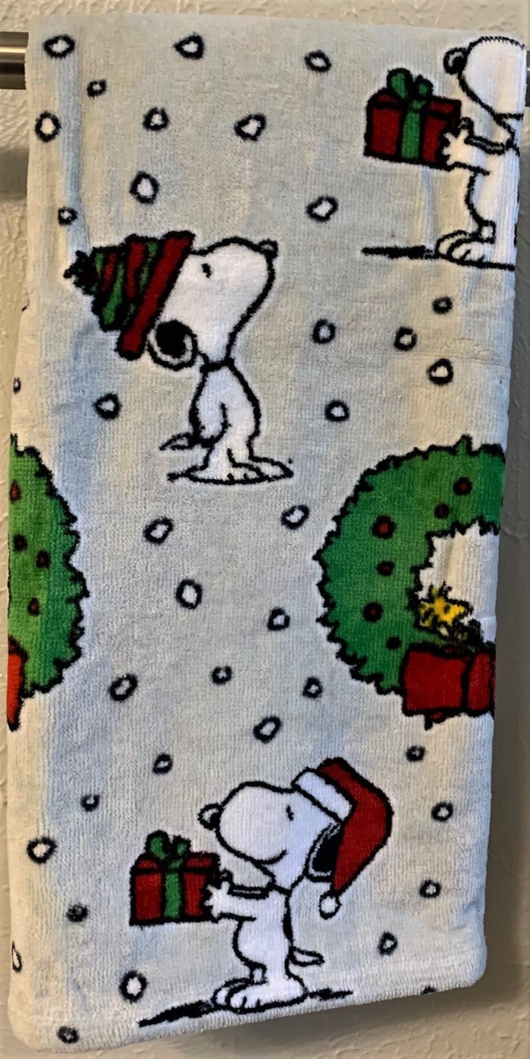 Peanuts Snoopy Snowfall Hand Towel - Etsy