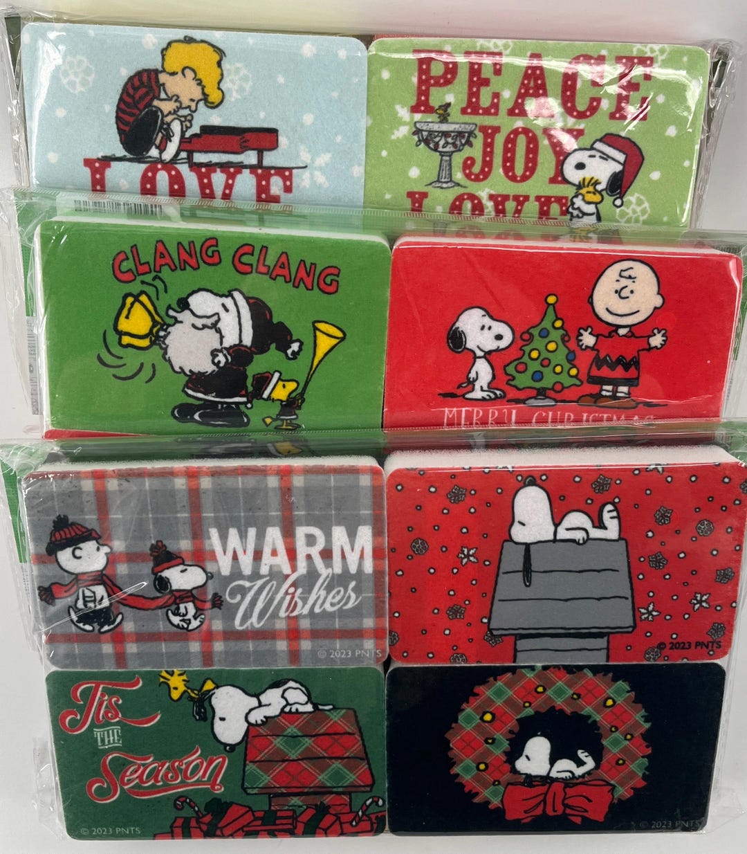 Peanuts - Snoopy Christmas Time 4 Pack Cleaning Sponges - Etsy