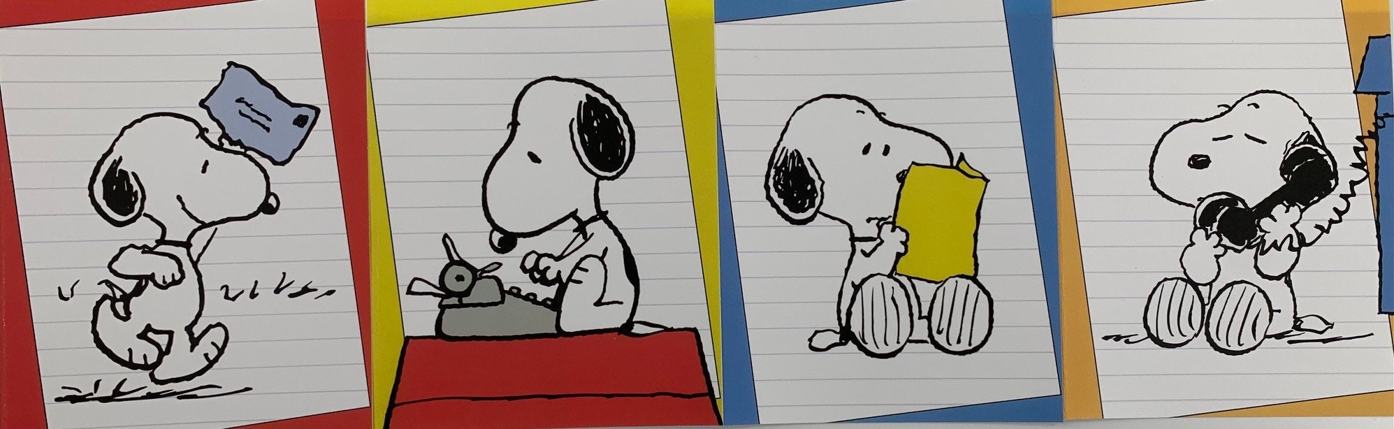 Peanuts Note Cards Set 4 Different Designs - Etsy