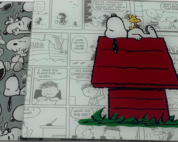 Peanuts - Snoopy and Woodstock Glass Cutting Board - Etsy