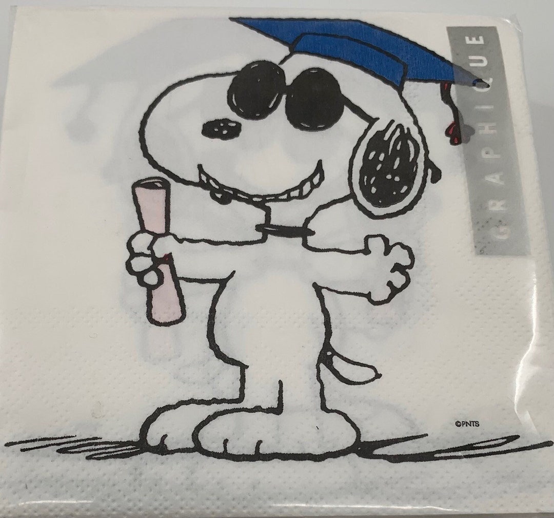Peanuts Snoopy Joe Cool Graduate Napkins - Etsy