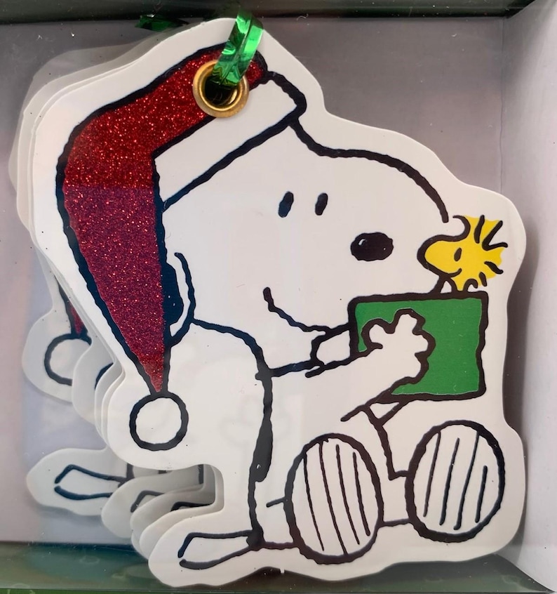 Peanuts Snoopy and Woodstock Holiday Gift Tags - Etsy