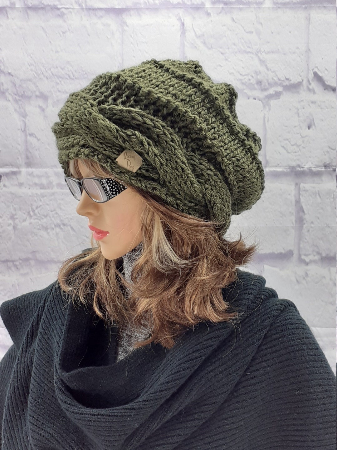 Cable Knit Hat Women, Winter Hat Women, Alpaca Beanie, Knit Slouch ...