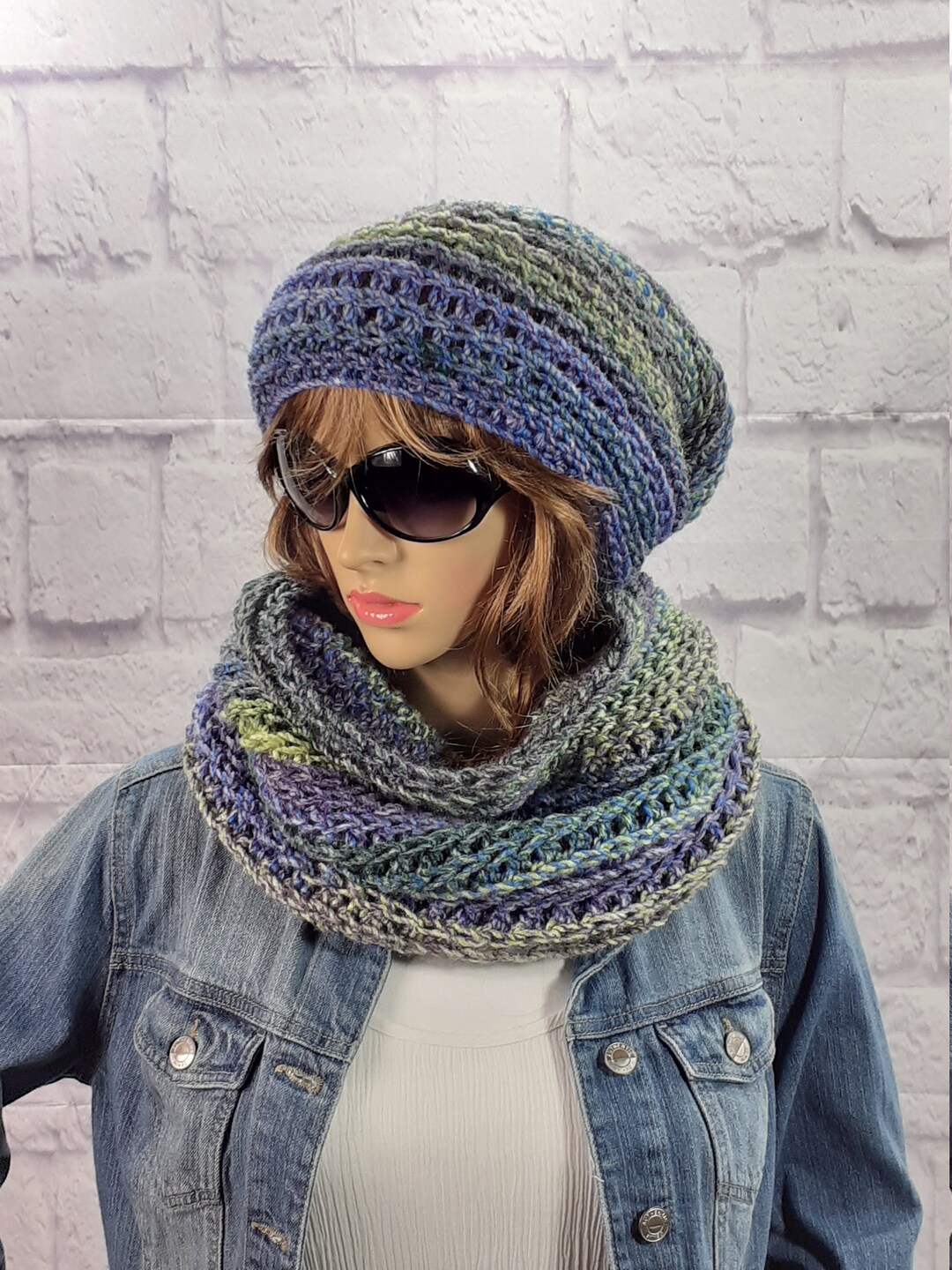 Hat Scarf Set Women, Hat Scarf Combo, Reversible Scarf Hat, Infinity ...