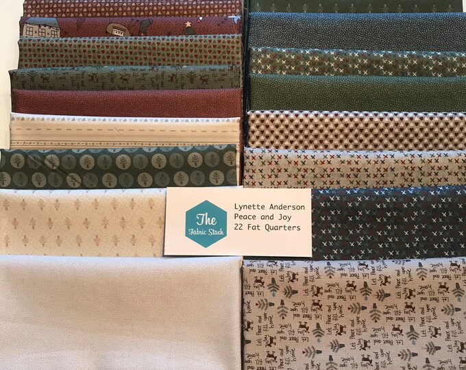 LYNETTE ANDERSON - Peace and Joy - Fat Quarter Bundle - 22 Fat Quarters ...