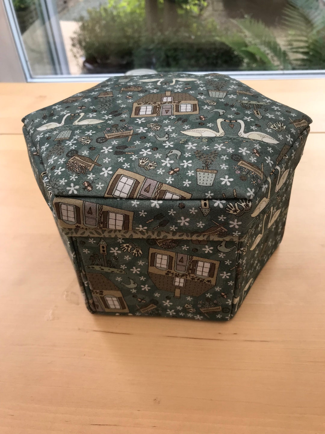 Sewing Box, Etui Box Swan Cottage Individually Handmade Hexagonal Etui ...
