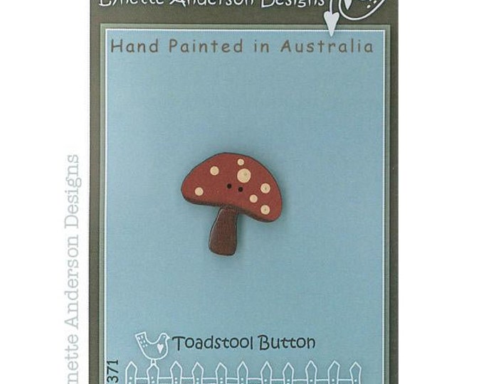 Wooden Buttons - TOADSTOOL - Hand Painted - Lynette Anderson Designs - Etsy