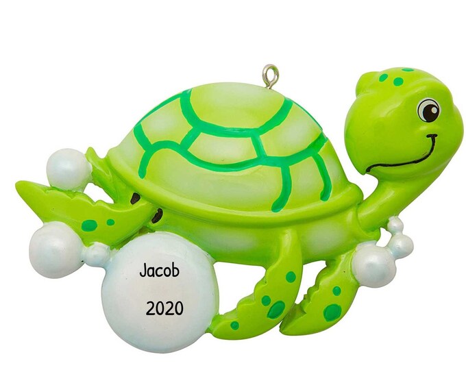 Personalized Sea Turtle Christmas Ornament - Sea Turtle Ornaments for ...