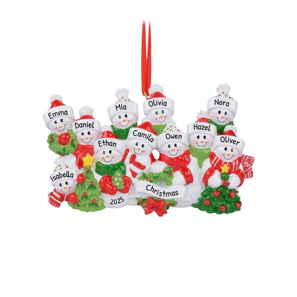 Personalized Snowman Family Tree - Etsy